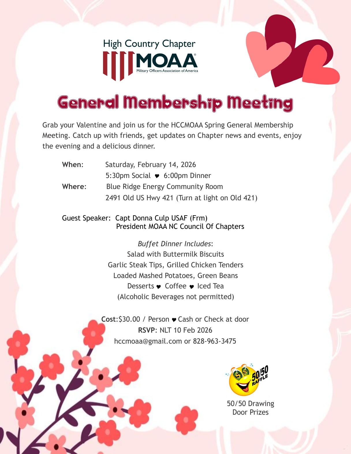 General Membership Meetings – High Country Chapter MOAA